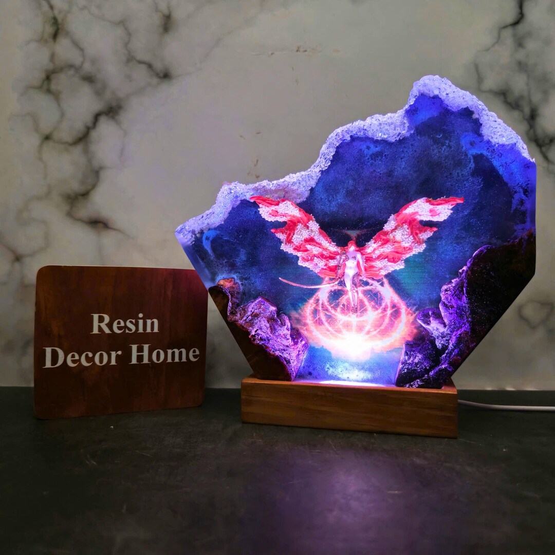 Epoxy Resin Lamp, Epoxy Resin Night Light, Handmade Lamp, Game Figure ...