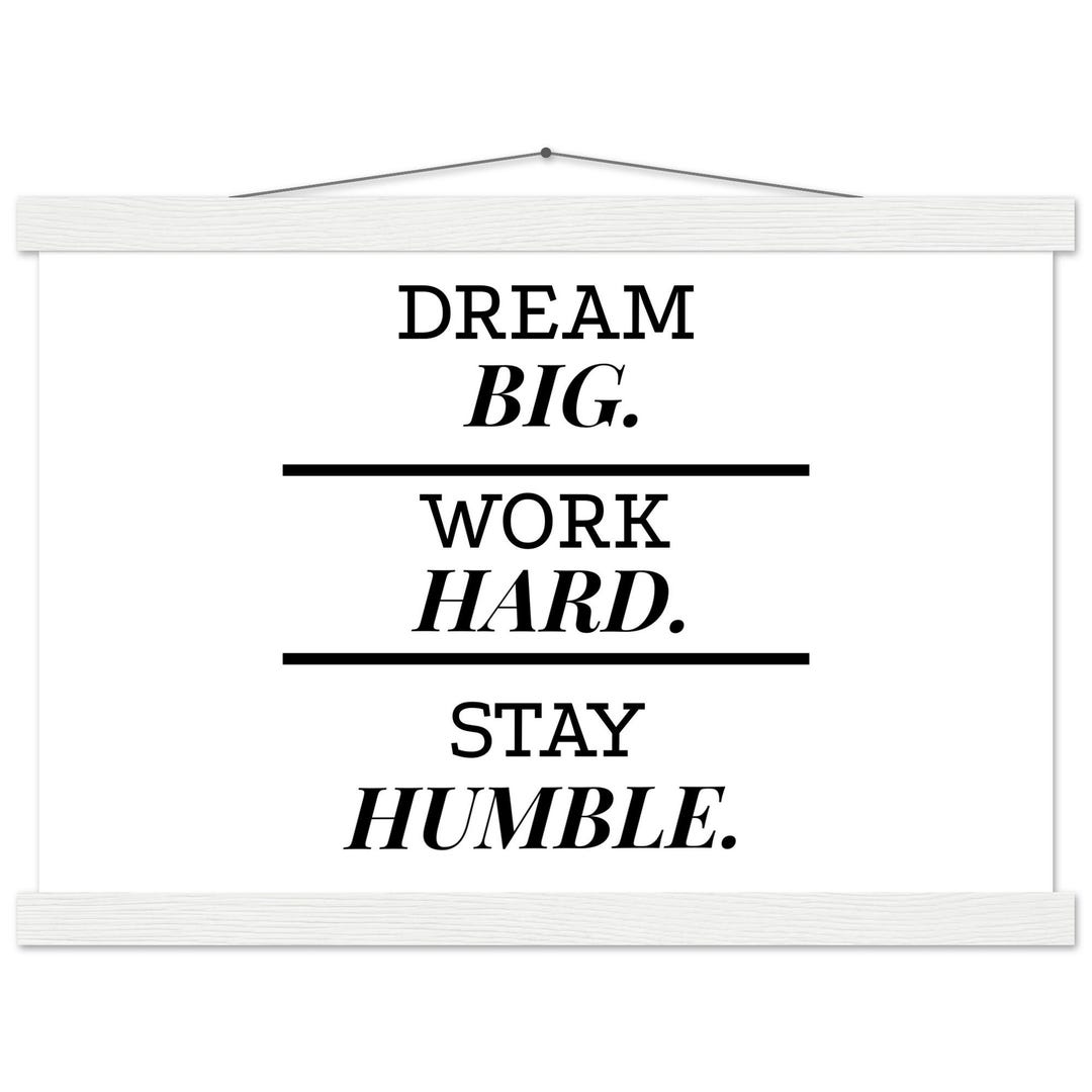 Minimalist Quote Poster on Pine Wood Hangers | Customizable ...