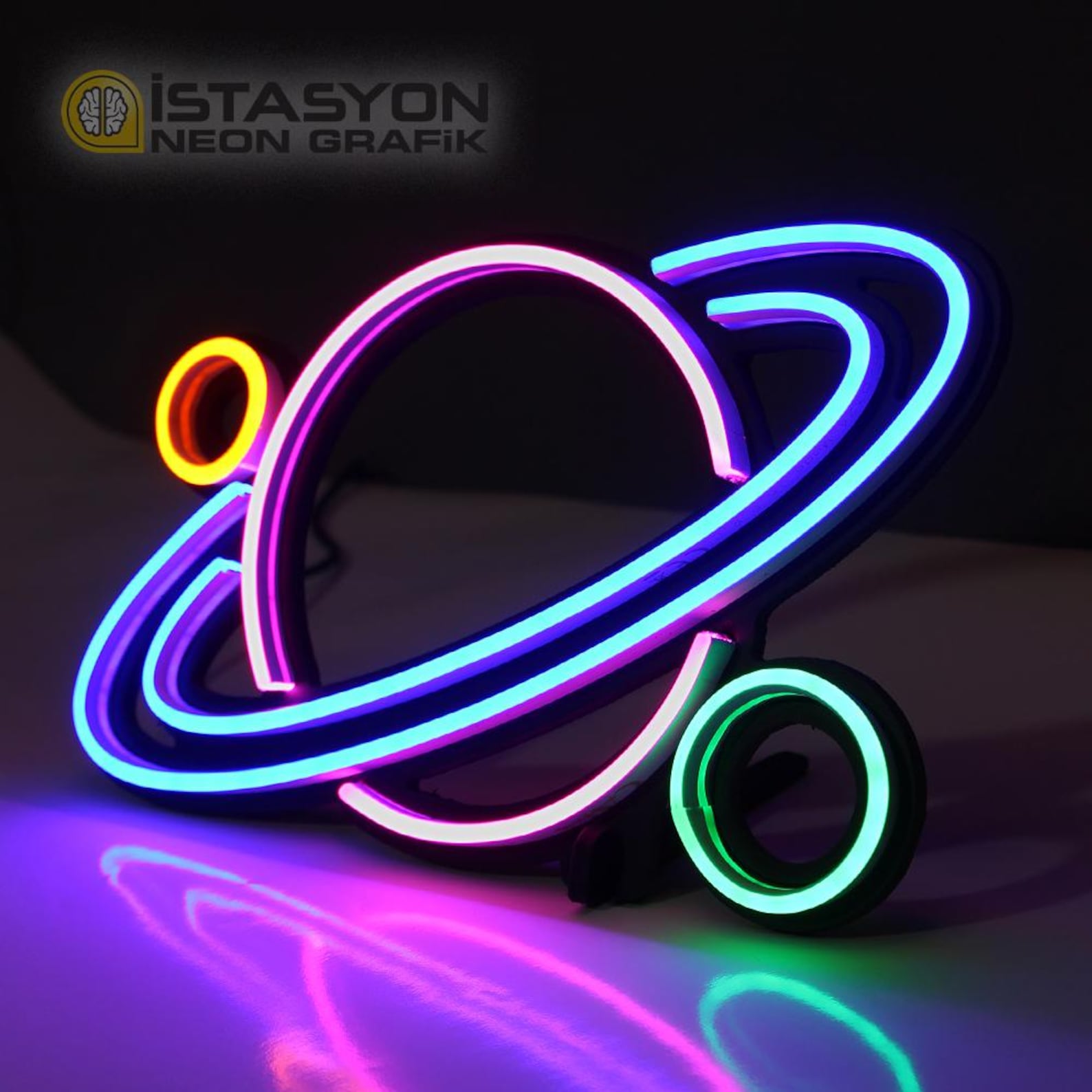 Saturn Neon LED / Night Light / Decorative Lamp / Luminous Planets ...