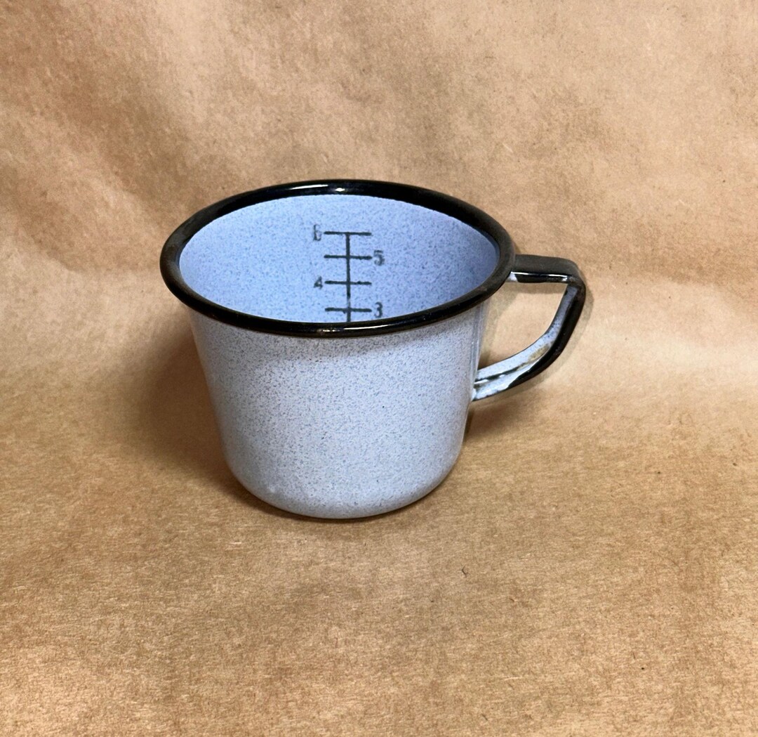 Blue Metal 1-cup Measuring Cup: Black Trim - Etsy