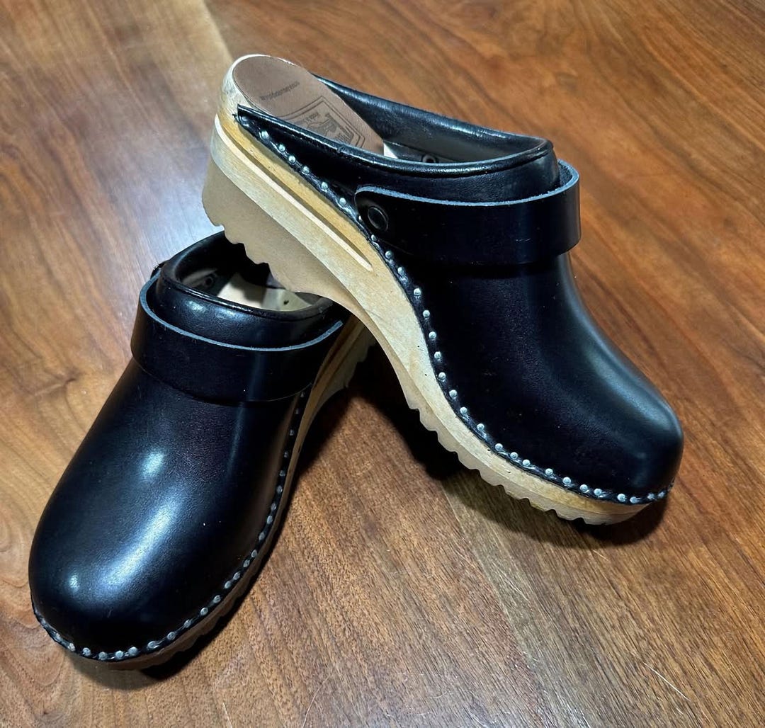 Vintage Troentorp Bastad Clogs, Johansson Slip-on Shoes, Black, EU Size ...