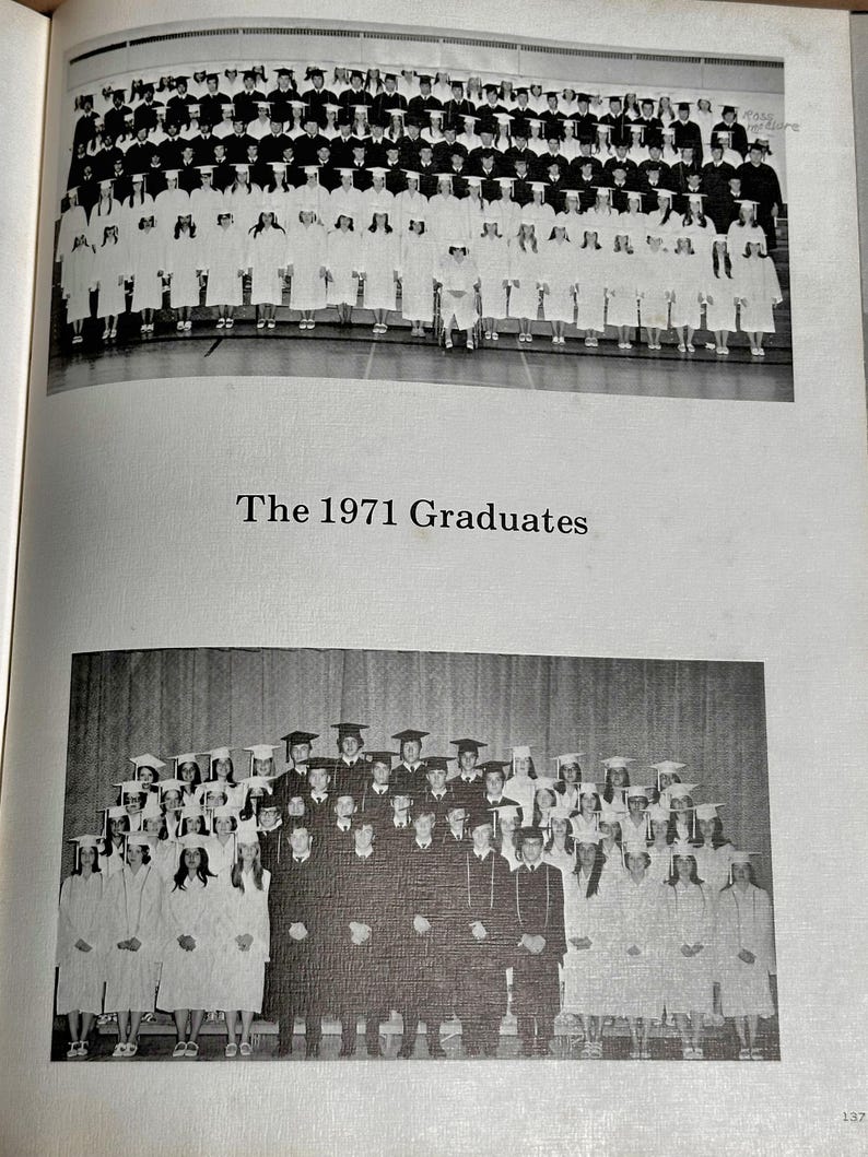1971 Yearbook From High School in Curwensville, PA - Etsy