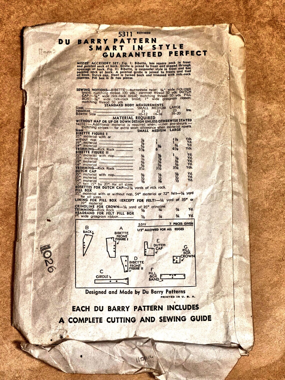 Du Barry 1940's Bibette, Vest, Dutch, Sewing Pattern - Etsy
