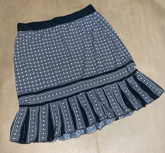 Sexy Mini Skirt Black White Checkered Small Gem