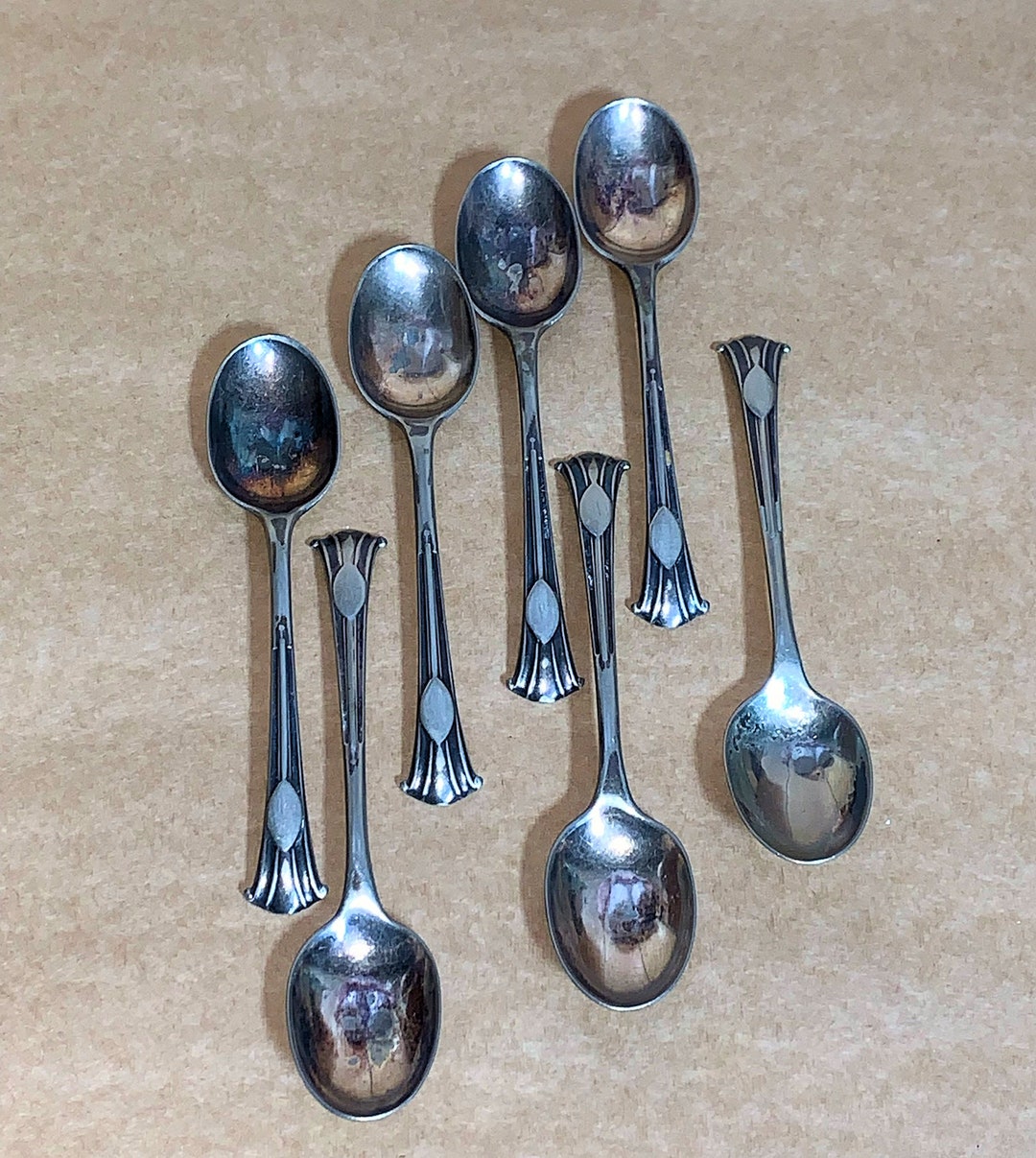 7 Vintage Cereal Spoons With Fancy Handles - Etsy