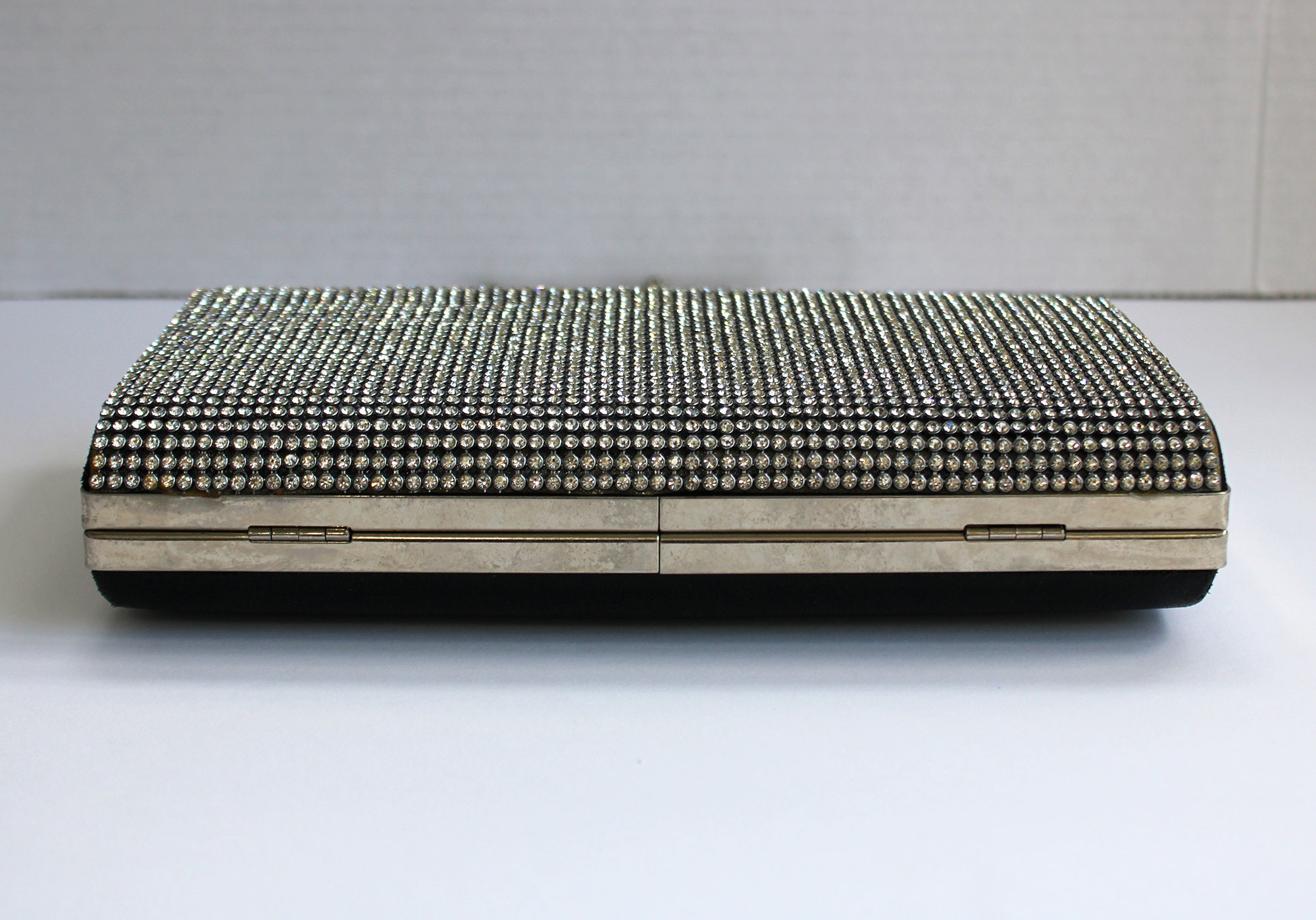 Vintage 1980s 1990s Y2K Rhinestone Encrusted Faux Black - Etsy