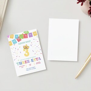 Three-esta Birthday Invitation | Digital Download Template - Etsy