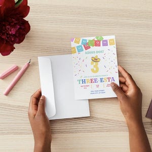 Three-esta Birthday Invitation | Digital Download Template - Etsy