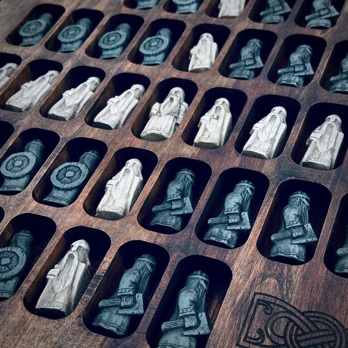 Viking Tafl Hnefatafl 11x11 – Handmade Wooden Board Game – Norse ...