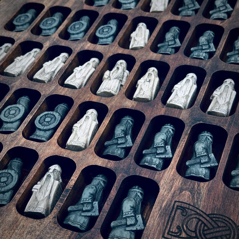 Viking Tafl Hnefatafl 11x11 – Handmade Wooden Board Game – Norse ...