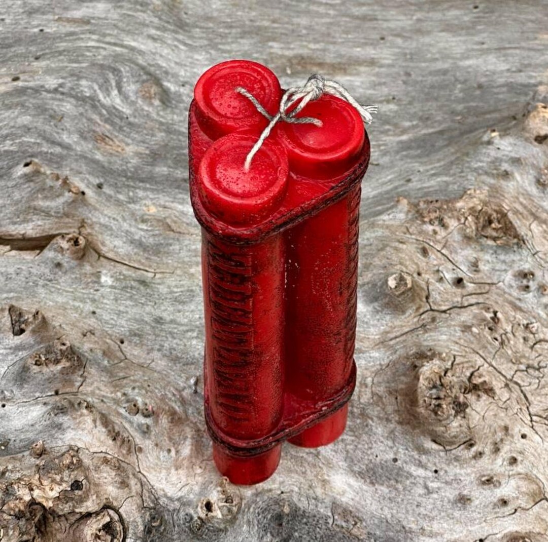 Candle in the Shape of Dynamite Handcrafted - Etsy