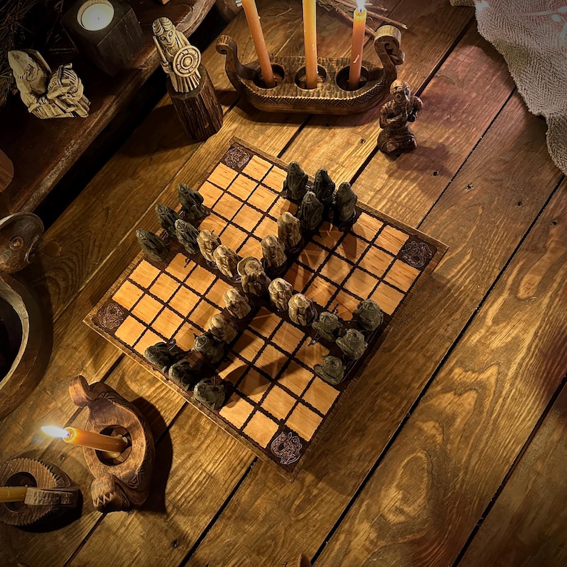 Handmade Viking Tafl Game 9x9 | Hnefatafl | Ancient Nordic Strategy ...