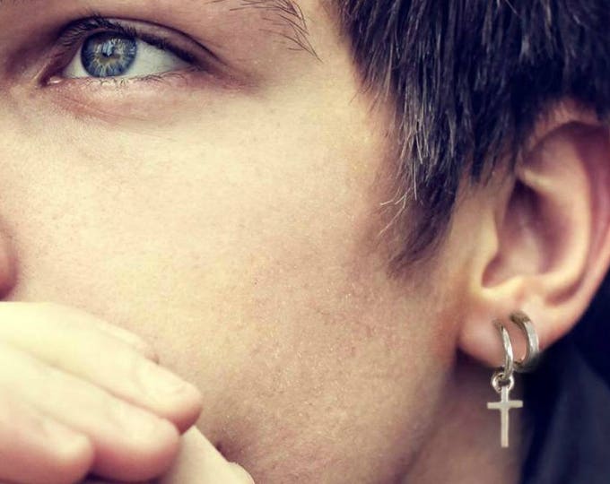 Mens Earrings or Ear Cartilage Wire Hoops Endless Infinity - Etsy