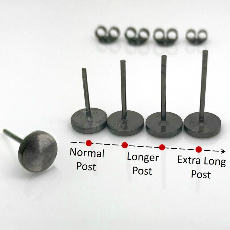 Black Earrings Long Post - Etsy