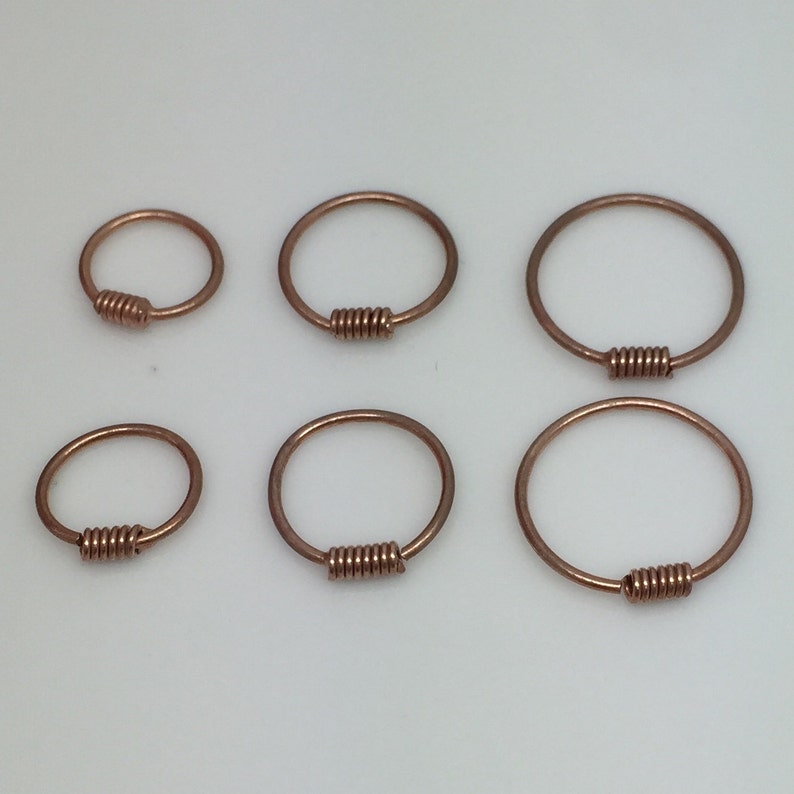 Rusted Coil Wire Hoop Earrings Men's Earrings Cartilage - Etsy