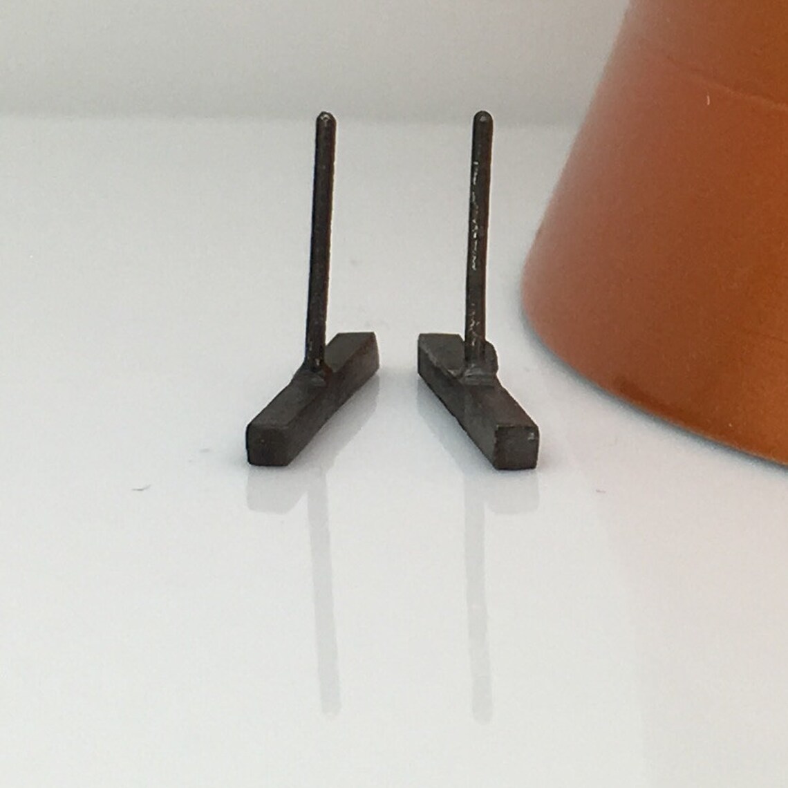 Men's Stud Earrings Bludgeon Stick Earrings Men's - Etsy