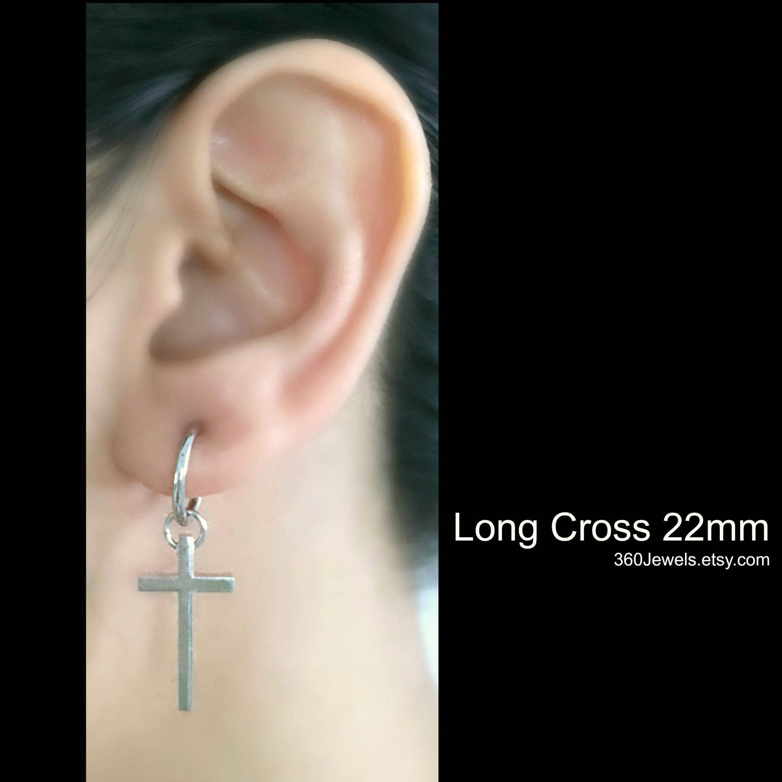 Cross Clip on Earring Mens Earrings Cross Earrings Clip - Etsy