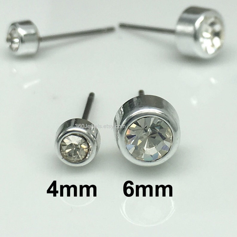 Men's Stud Earrings Men's Earring Studs Rhinestone - Etsy