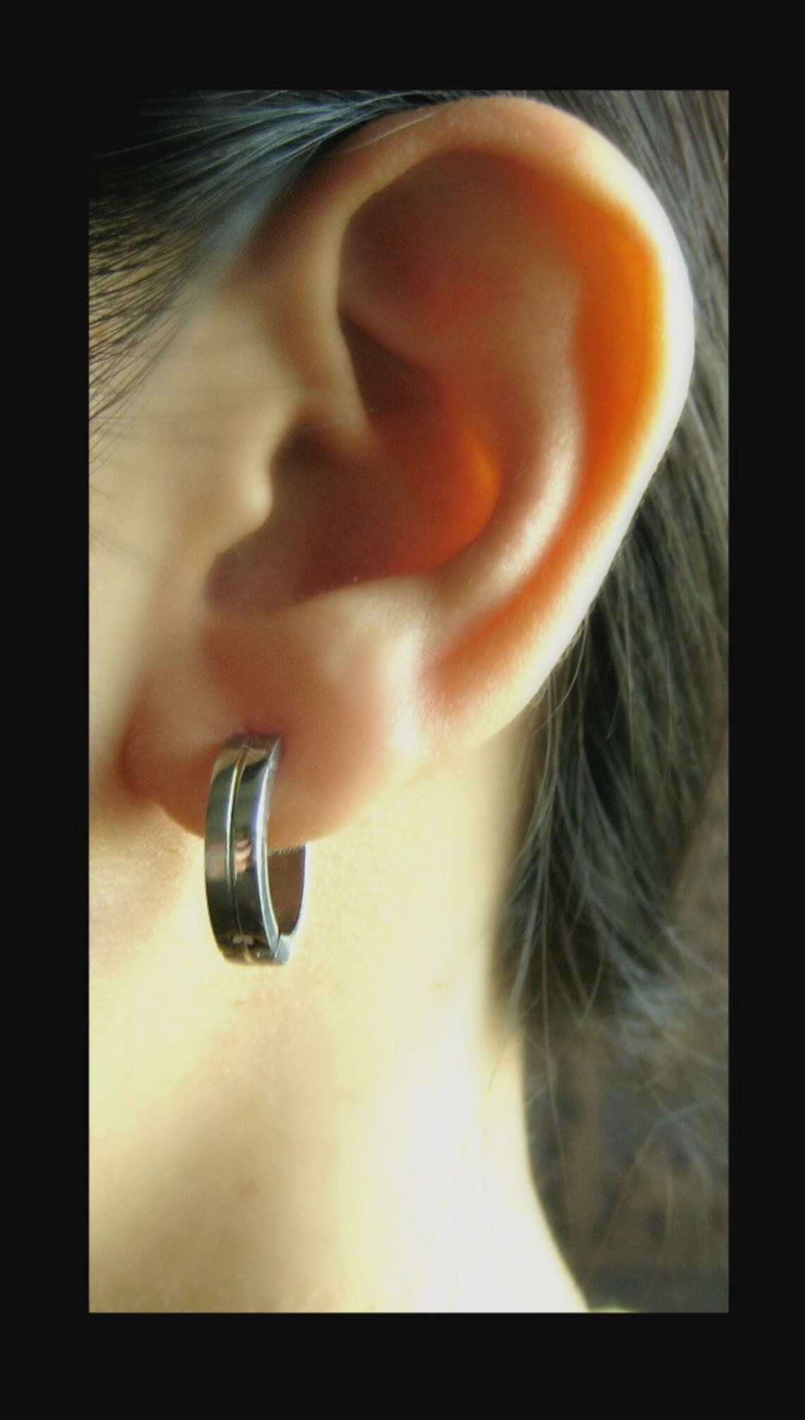 Men's Hoop Earrings Double Stacked Hoop Earrings for Men - Etsy