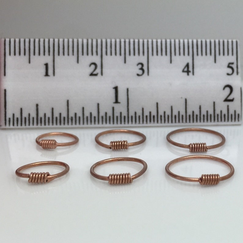 Rusted Coil Wire Hoop Earrings, Men's Earrings, Cartilage Wire Hoop ...