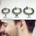 Mens Clip on Hoop Earrings, Relucent Fake Hoop Earrings, Fake Gauged ...