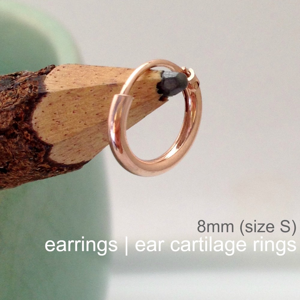 Mens Earrings or Ear Cartilage Wire Hoops - Endless Infinity Hoop ...