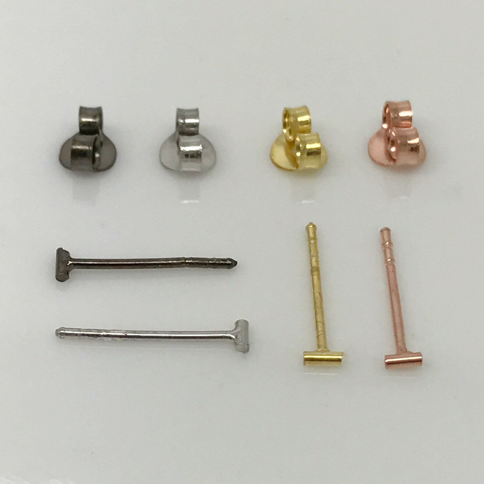 Extra Long Post Earrings Tiny Bar Stud Earrings Thick - Etsy