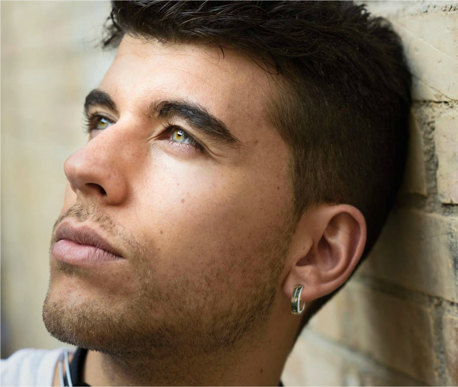 Men's Hoop Earrings, Double Stacked Hoop Earrings for Men, Stainless ...