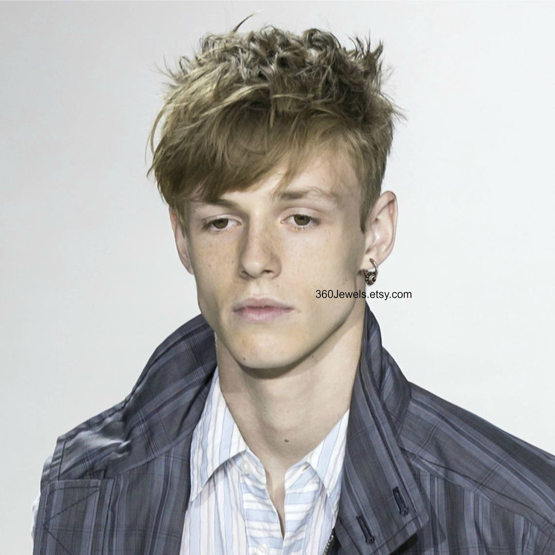 Ouchless Clip on Earring Fake Men's Earrings Detachable - Etsy