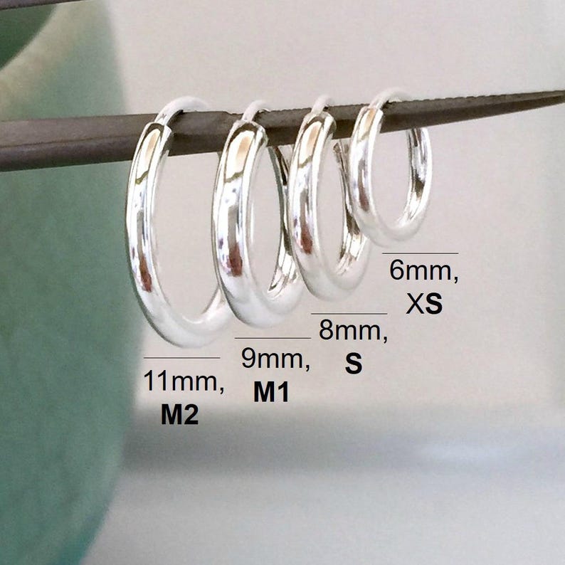 Mens Silver Hoop Earrings Upper Earlobe Earring Wire Hoop | Etsy