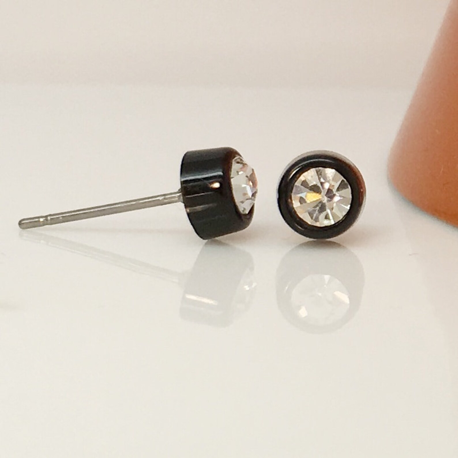 Men's Earrings, Illuminated Rhinestone Stud Earrings, Men's Stud ...
