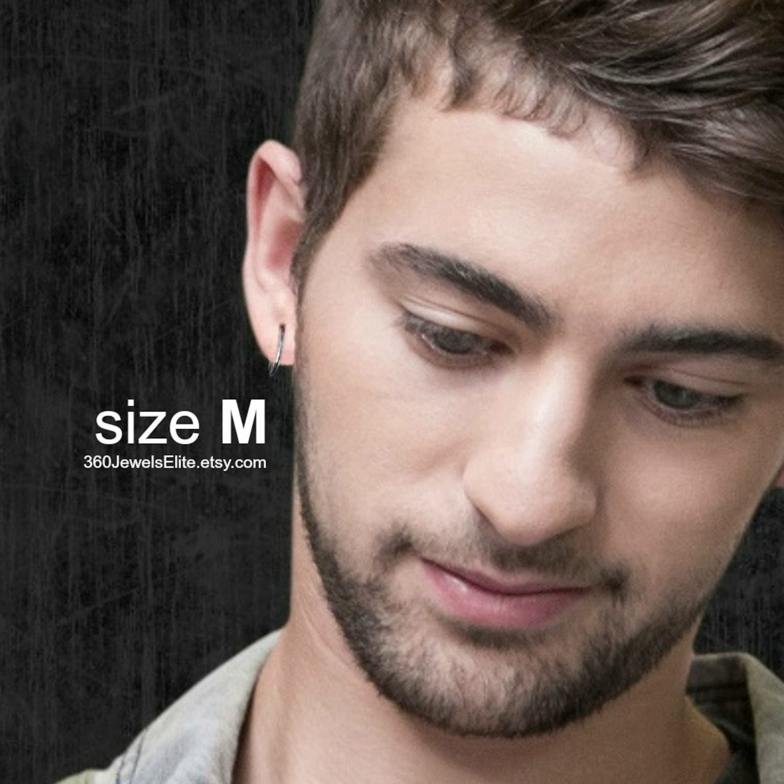 Endless Hoop Earrings Continuos Earrings for Men Stainless - Etsy