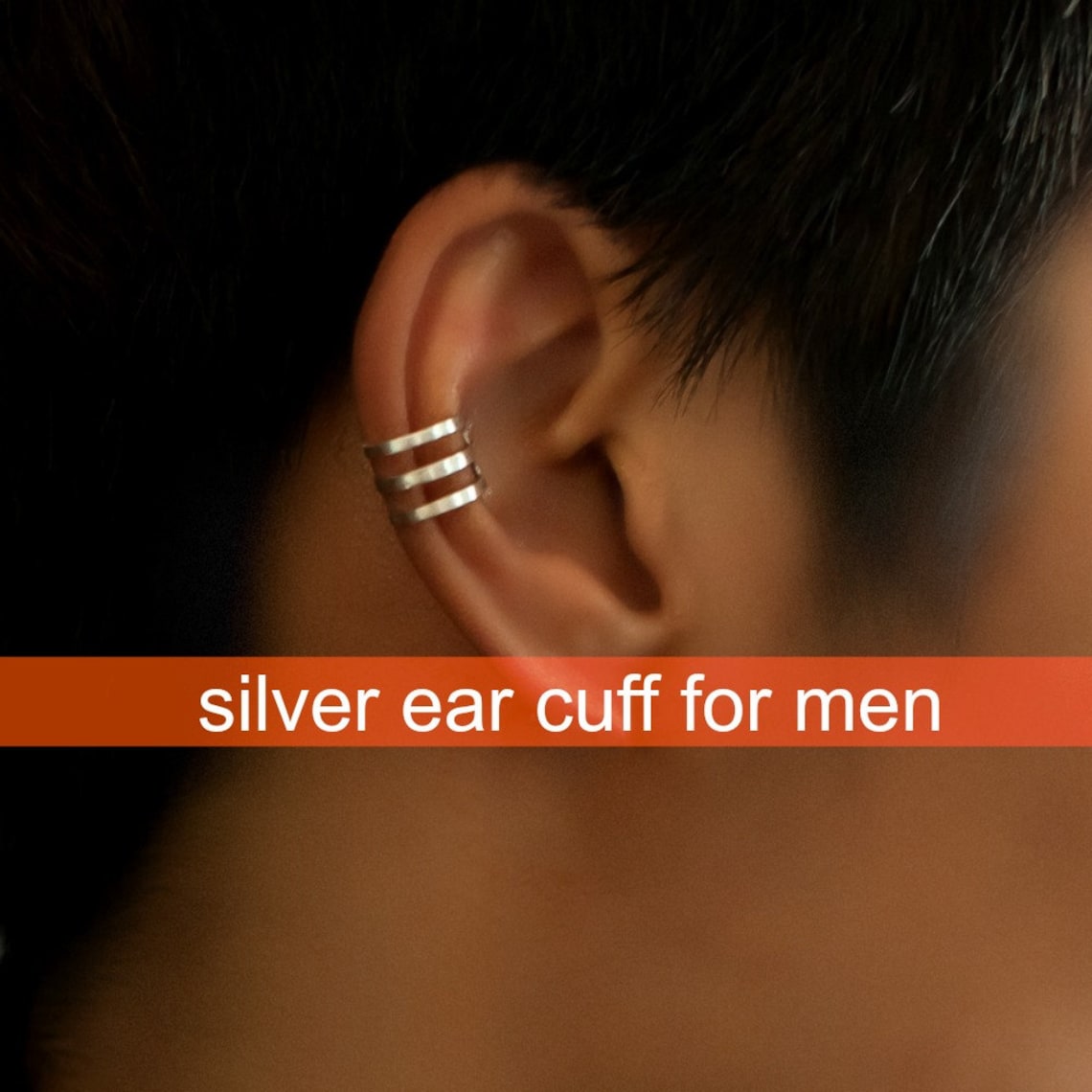Ear Cuff Earring for Men Handmade Male Ear Cartilage Cuff - Etsy