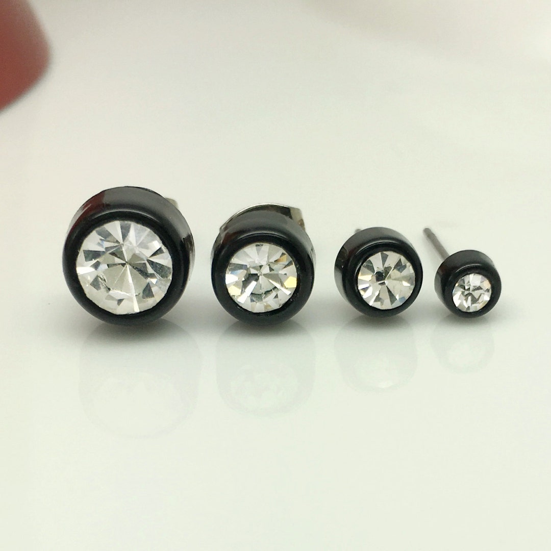 Rhinestone Stud Earrings, Diamond Stud Earrings, Men's Stud Earrings ...