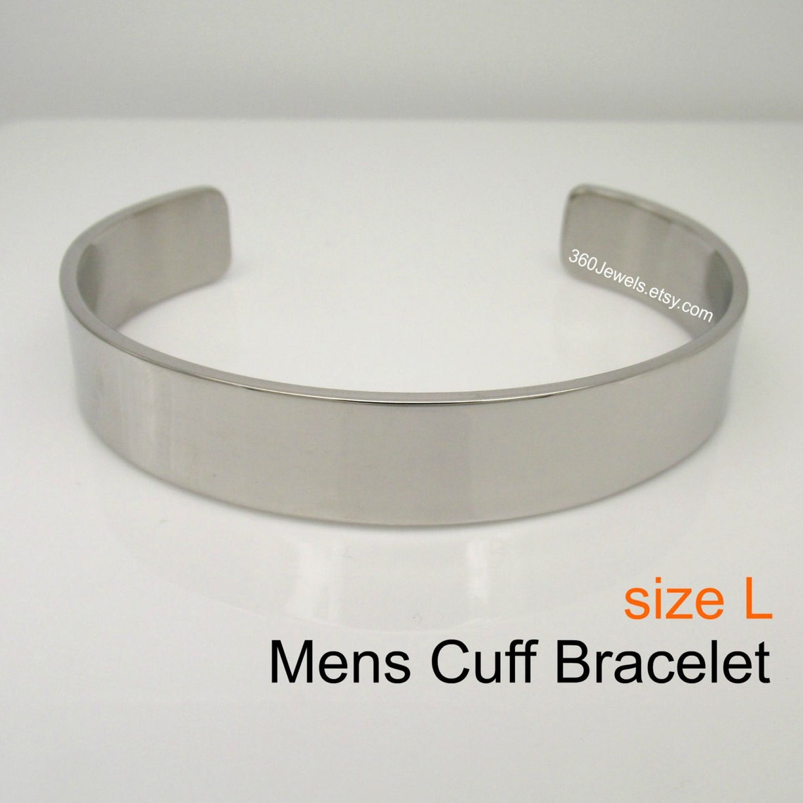 Cuff Bangle Bracelet for Men Silver Stainless Steel Bracelet - Etsy