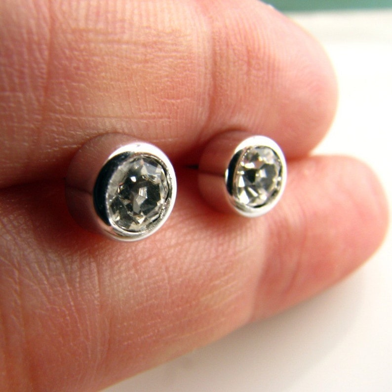 Men's Stud Earrings Men's Earring Studs Rhinestone - Etsy