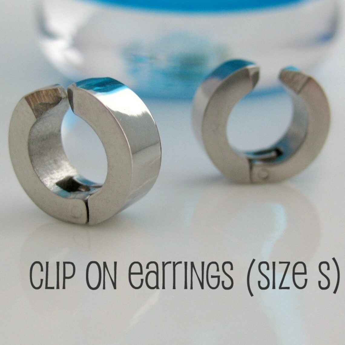 Galaxy Steel Clip on Hoop Earrings Mens Earrings Steel Clip - Etsy