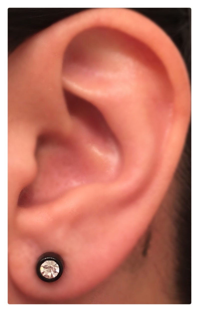 Men's Earrings, Illuminated Rhinestone Stud Earrings, Men's Stud ...