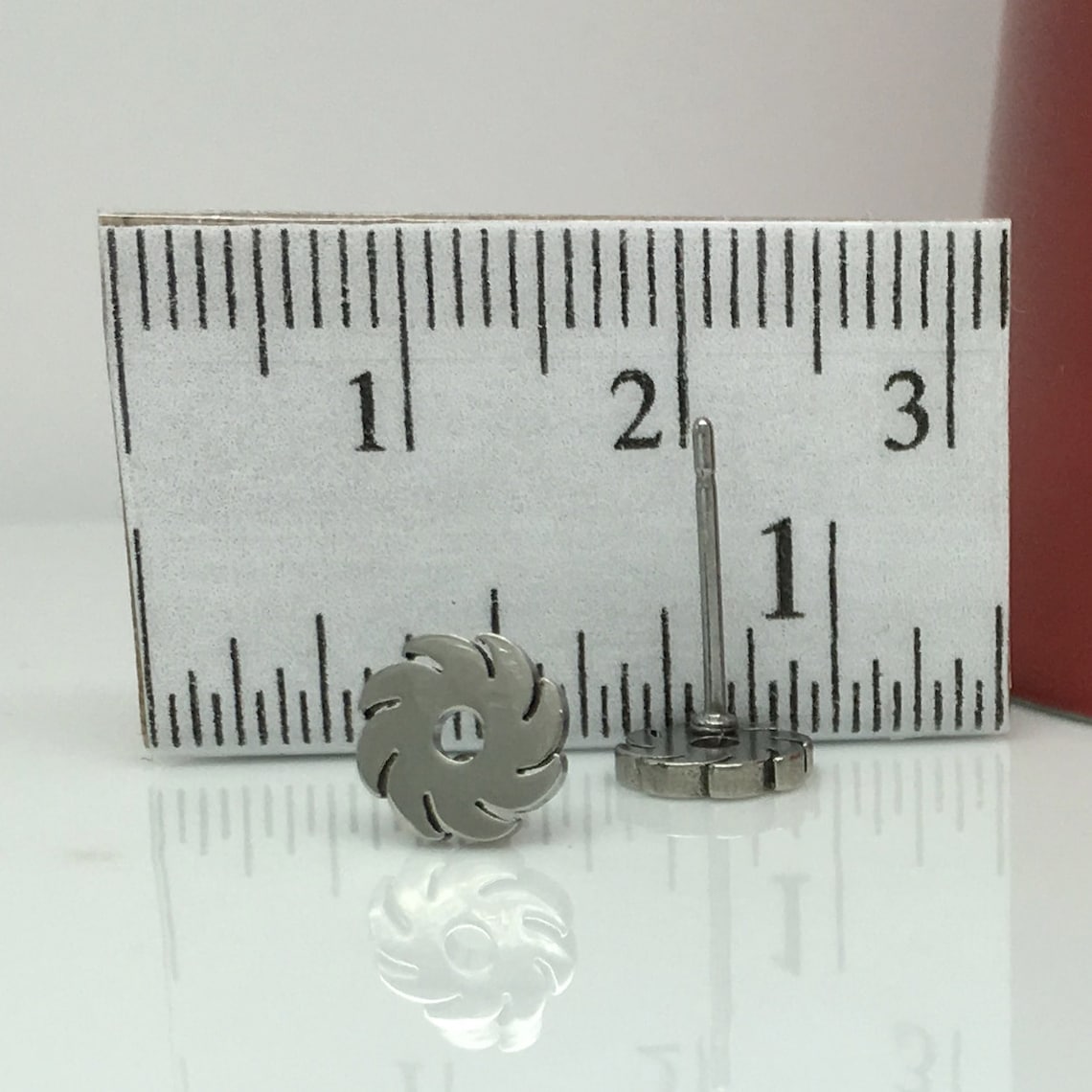 Modified Blade Wheel Stud Earrings, Men's Earrings, Stainless Steel ...
