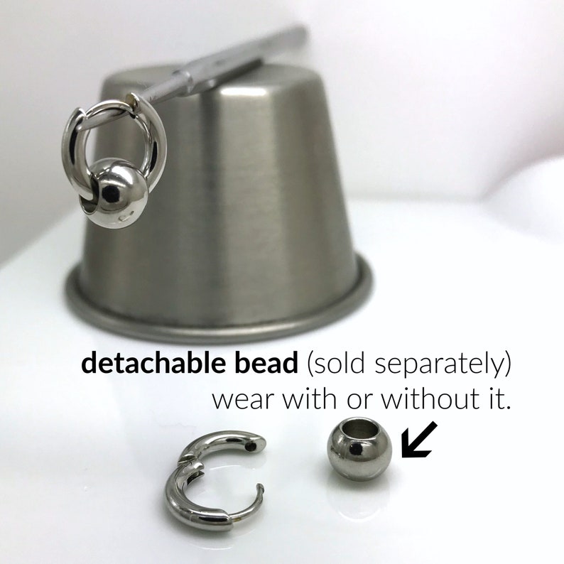 Snap Closure Hoop Earrings Men's Silver Earrings Guys - Etsy