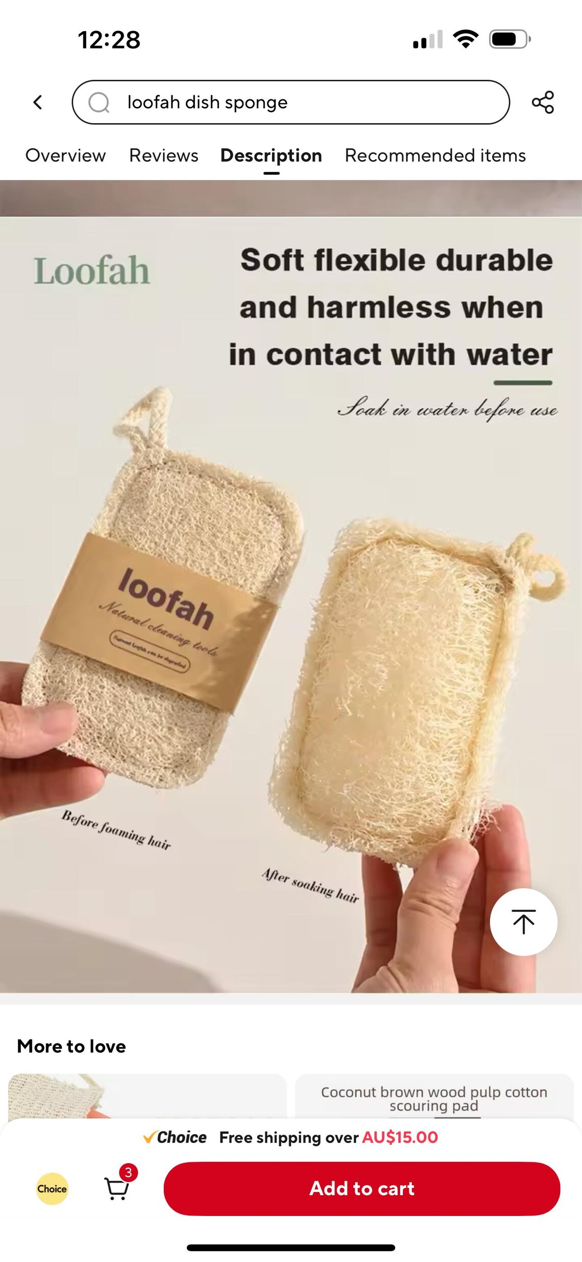 5-pack Natural Loofah Dish Scrubbers – Eco-friendly Sponge for Dishes ...
