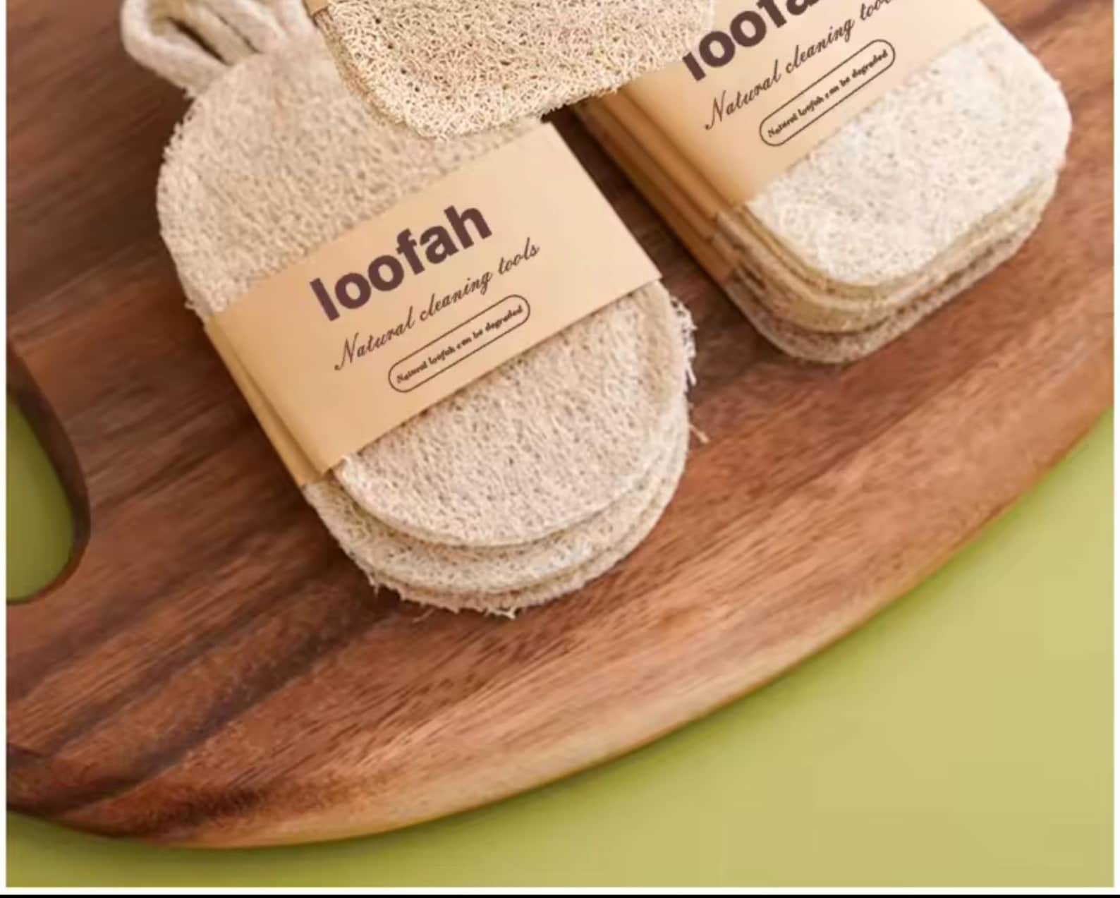 5-pack Natural Loofah Dish Scrubbers – Eco-friendly Sponge for Dishes ...