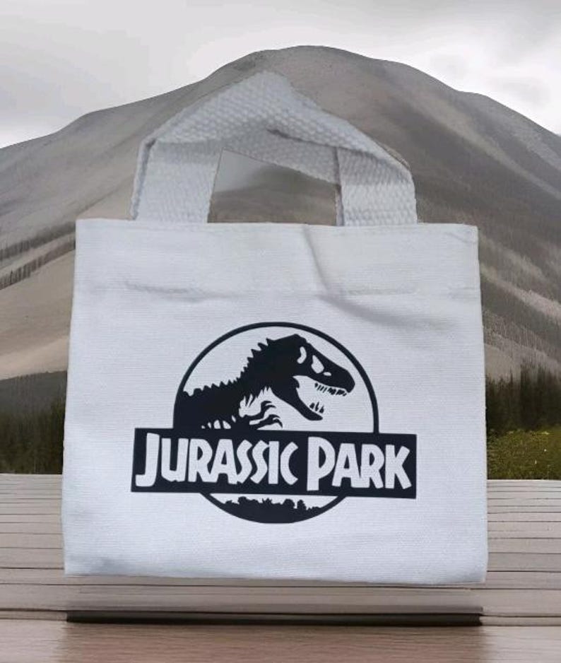 Jurassic Park Mini Party Favors Set of 12 Canvas Tote Bags - Etsy