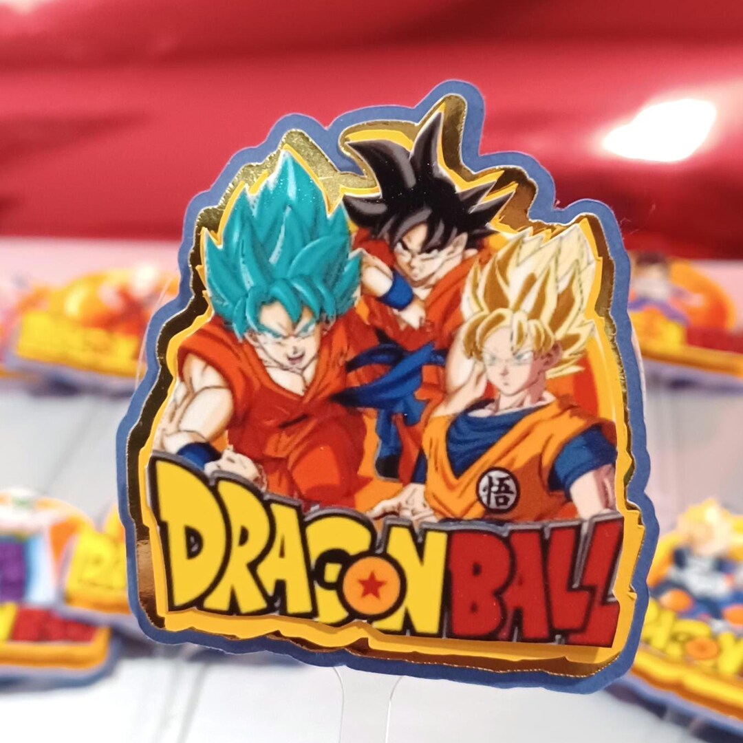 DBZ Inspired Cupcake Toppers Custom Goku Inspired Art Work Party Decor ...
