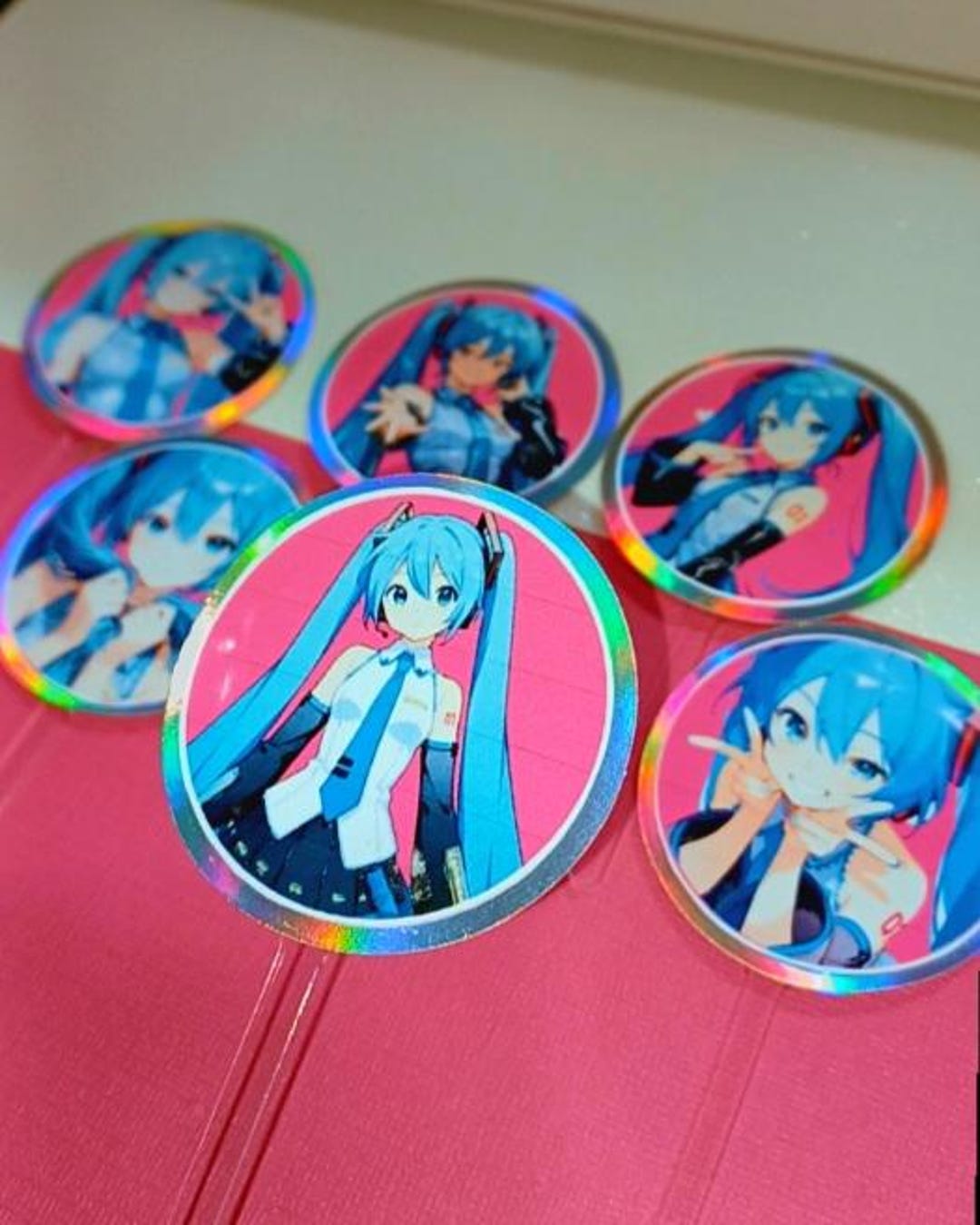 MIKU Cupcake Toppers & Cake Topper Onepiece Party Cupcakes Party ...