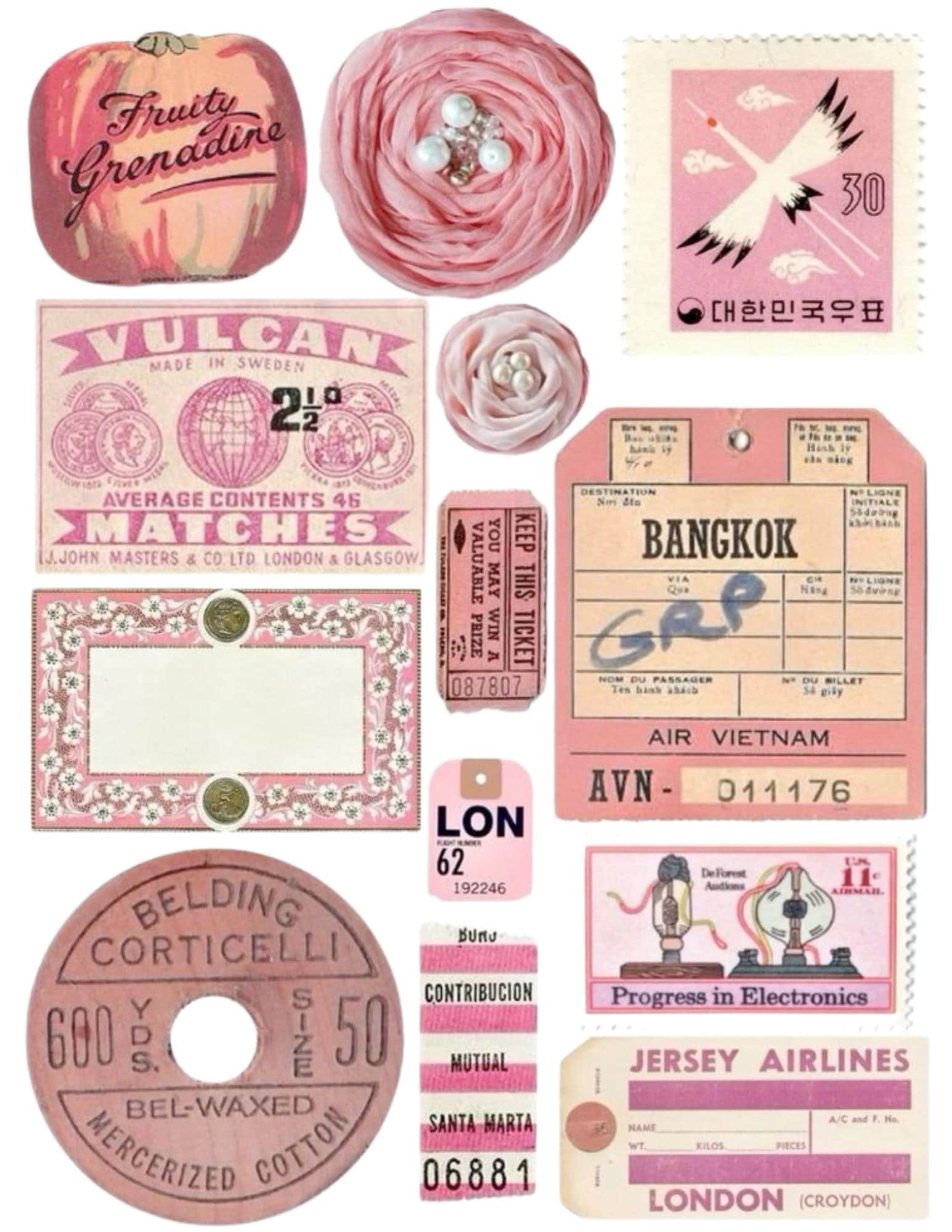 Pink Junk Journal Sheet - Etsy