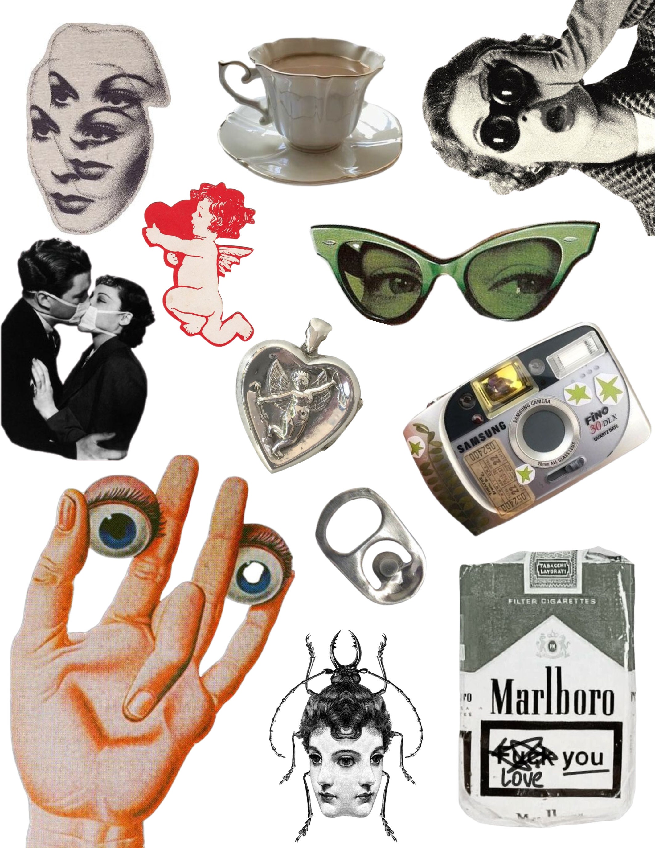 Collage Sheet | Goth Girl - Etsy