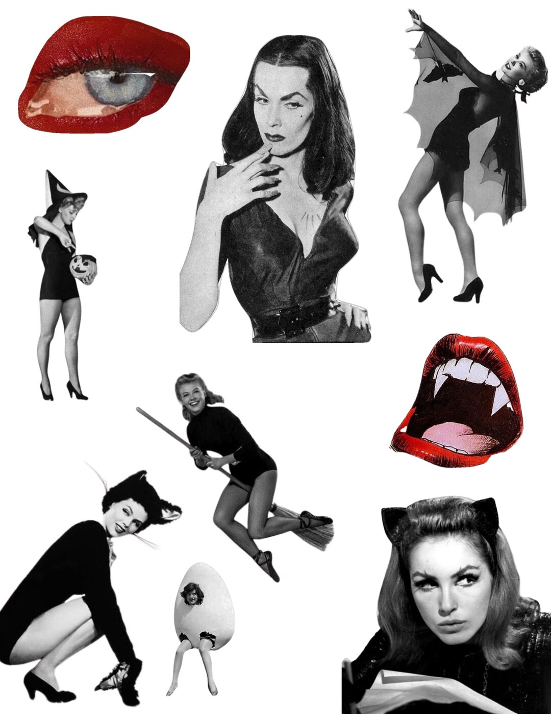 Collage Sheet | Vintage Goth - Etsy