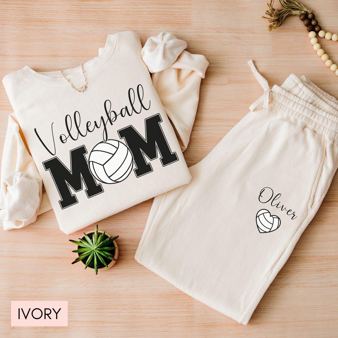 Custom Volleyball Mom Sweatshirt and Sweatpants Comfort Colors ...