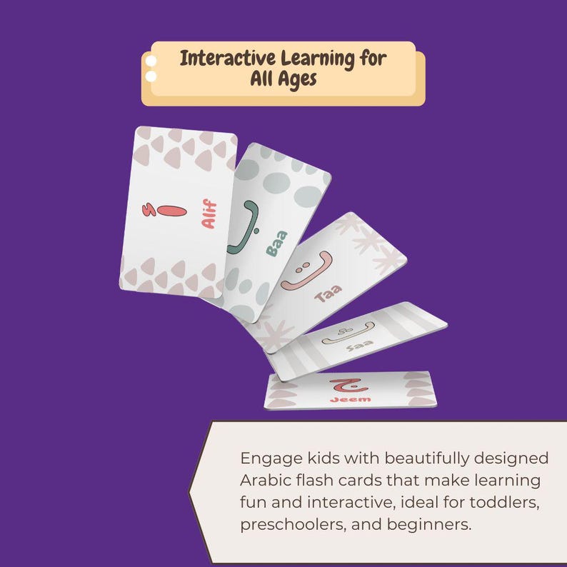 Arabic Alphabet Flashcards | Educational Learning Cards for Kids ...